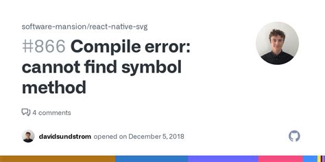 Compile Error Cannot Find Symbol Method · Issue 866 · Software Mansionreact Native Svg · Github