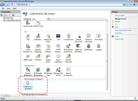 carlosag extending the iis manager home page