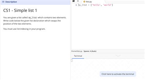 Solved F 3 Description Lists Py 1 My List Hello Chegg Com