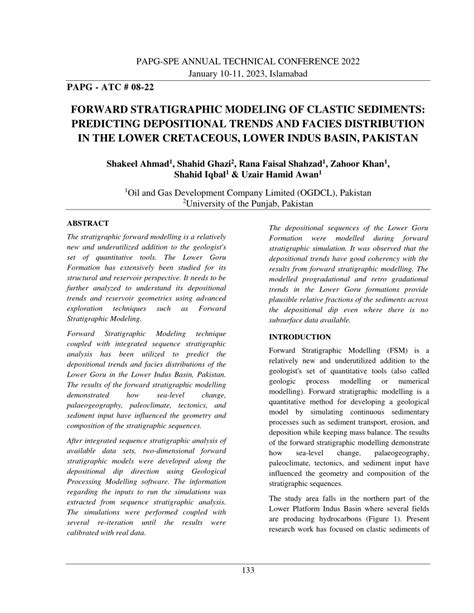 Pdf Forward Stratigraphic Modeling Of Clastic Sediments Predicting