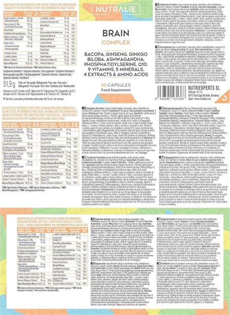 Nootropic Brain Supplement Memory Concentration Energy Focus Ginkgo Biloba Bacopa