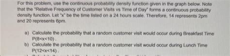 Solved For This Problem Use The Continuous Probability Chegg
