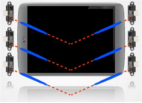 Arrangement Of Six Infrared Distance Sensors Around The Display Download Scientific Diagram