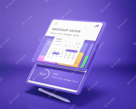 Premium Psd Ui And Ux Interface Design For Tablet Device