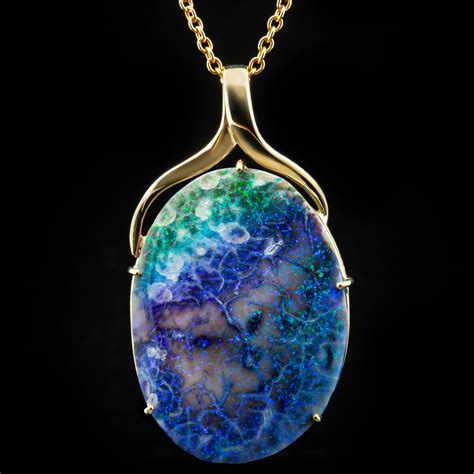 Luna Australian Fossil Matrix Opal Pendant World Treasure Designs