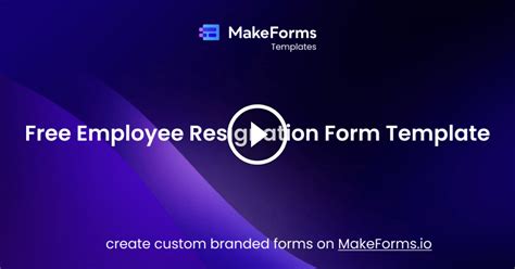 Employee Resignation Form