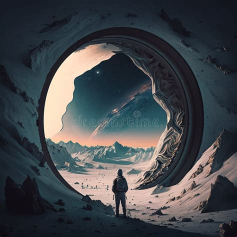 An Astronaut On An Interstellar Travel Generative Ai Stock Image An Astronaut On An Interstellar Travel Generative Ai Stock Image