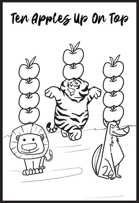 Ten Apples Up On Top 5 Free Pdf Printables Printablee Coloring