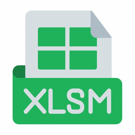 xlsm extension document xls spreadsheet worksheet macro icon