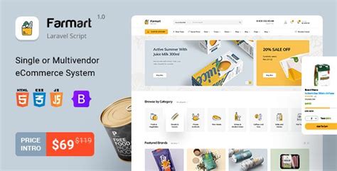 Farmart Single Or Multivendor Laravel Ecommerce System Codemarket
