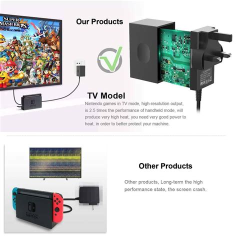 Nintendo Switch V1 V2 Switch Lite Switch Oled Ac Charger Adapter Charger Plug Uk Fast Charging