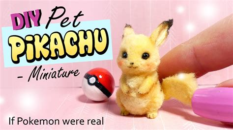 Diy Miniature Pet Pikachu Tutorial Realistic Pokemon Miniature