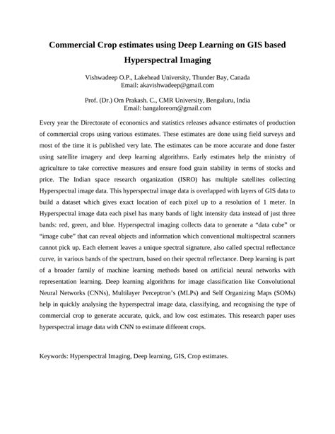 Pdf Commercial Crop Estimates Using Deep Learning On Gis Based