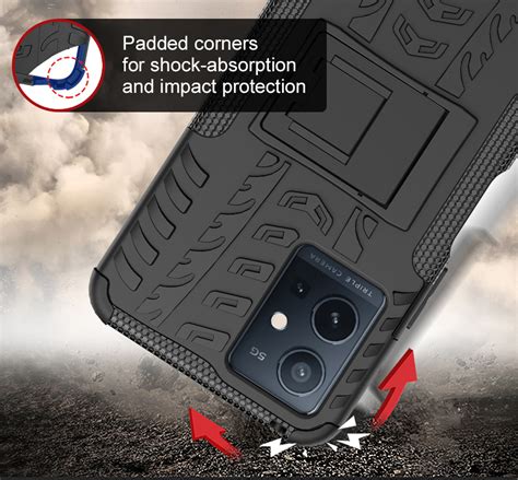 Dual Layer Rugged Shockproof Case For Vivo Y G Black