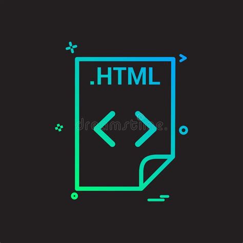 Html Application Download File Files Format Icon Vector Design Stock