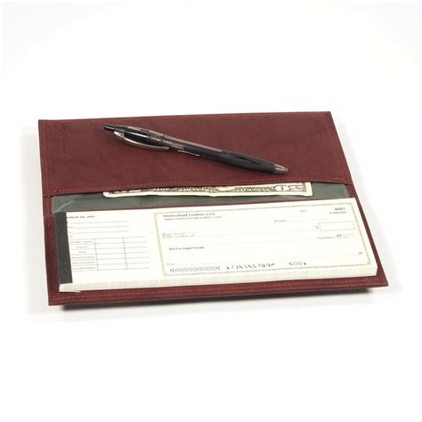 Leather Personal Size End Stub Checkbook Etsy