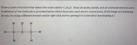 Solved Draw A Lewis Structure That Obeys The Octet Rule For Chegg Com