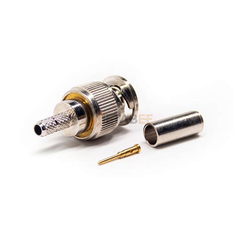 BNC Male Connector Crimp Type Attachment Ohm MetabeeAI