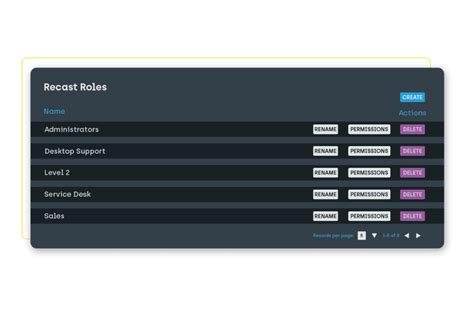 User Role Based Permissions Recast Software