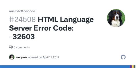 Html Language Server Error Code 32603 · Issue 24508 · Microsoftvscode · Github