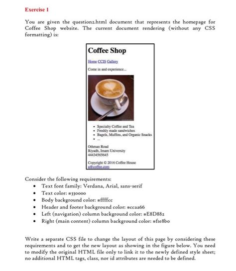 Solved I Want The Code In HTML CSS There No HTML File Chegg Com