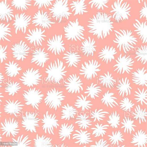 Ditsy 매끄러운 패턴 흰색과 복숭아 색 벡터 일러스트 레이 션 0명에 대한 스톡 벡터 아트 및 기타 이미지 0명 Central London 고풍스런 Istock