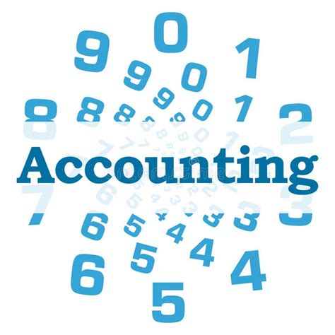 Accounting Blue Numbers Circular Stock Illustration Illustration Of