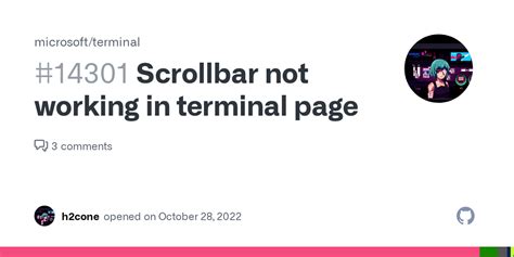 scrollbar not working in terminal page · issue 14301 · microsoft