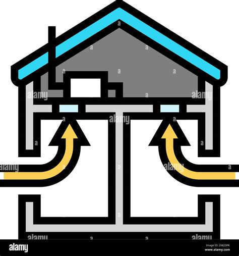 Ventilation System Color Icon Vector Illustration Stock Vector Image
