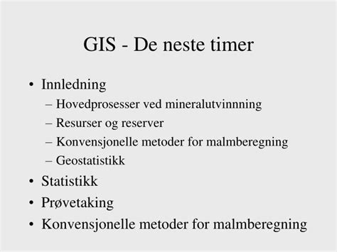 ppt gis de neste timer powerpoint presentation free download id