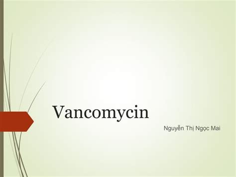 Vancomycin Tdm Pptx