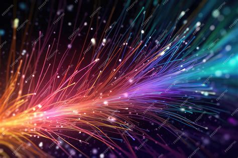 Premium Ai Image Network Connection Fiber Optic Abstract Futuristic Network Lines Background