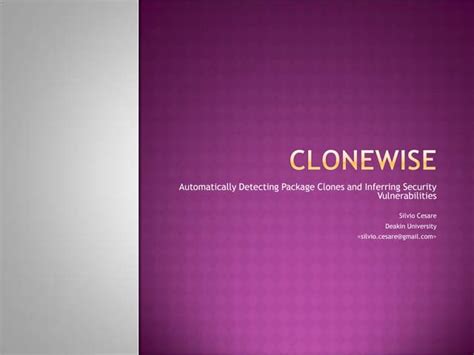 Clonewise Automatically Detecting Package Clones And Inferring