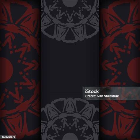 그리스 패턴이 있는 프린트 디자인 엽서 Black 색상을 위한 벡터 벡터 템플릿입니다 텍스트 및 장식품을 위한 장소로 초대 준비