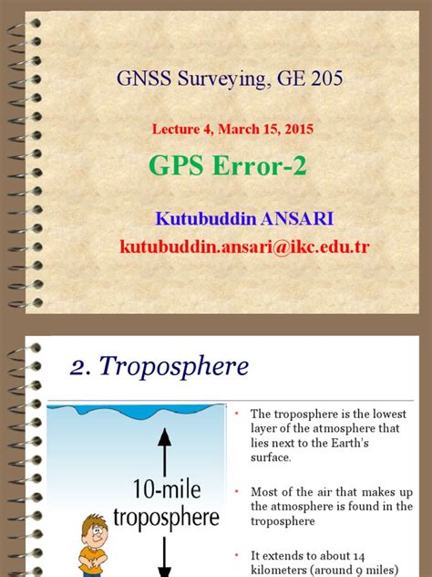 Understanding Gps Errors And Accuracy Enhancement Techniques Pdf Troposphere Global