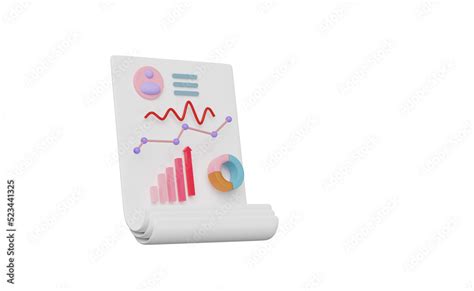 3d White Clipboard Checklist With Personal Data Charts Graph Analysis