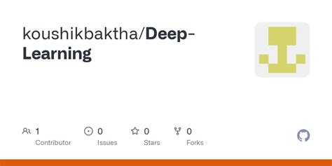 GitHub Koushikbaktha Deep Learning