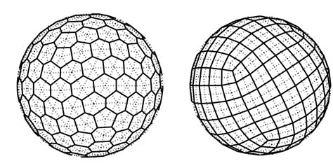 Download Scientific Diagram Left A Hexagonal Icosahedral Grid With 162 Cells And 642 Degrees