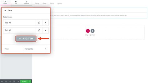 tabs widget 10web help center
