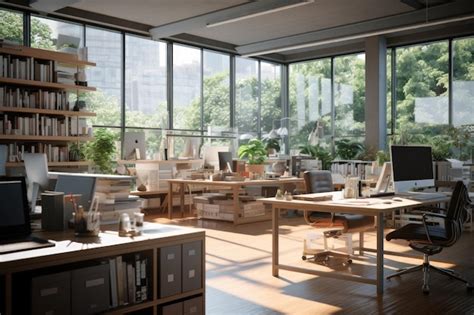 Premium Ai Image Office 3d Brings Your Workspace To Life With