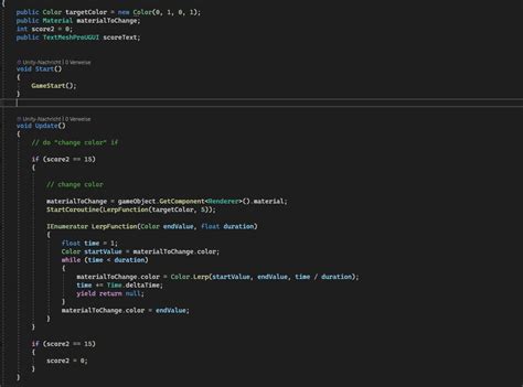 lerp color r unity3d