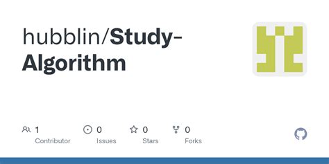 GitHub Hubblin Study Algorithm