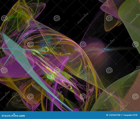 Abstract Digital Effect Fractal Render Curve Creativetemplate Artistic