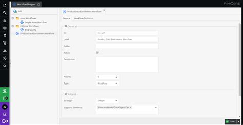 Workflow Configuration Editor Pimcore Development Documentation