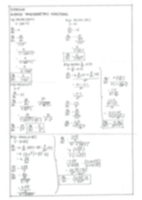 SOLUTION Calculus Trigonometric And Inverse Trigonometric Function Studypool