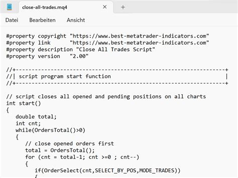 Close All Trades Custom Script ⋆ Top Mt4 Indicators Mq4 Or Ex4 ⋆