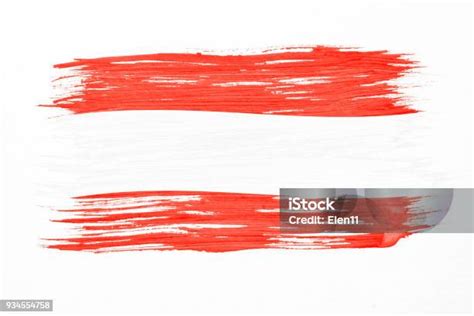 아트 브러쉬 흰색 배경에 고립 된 바람에 날 려 오스트리아 깃발의 수채화 그림 페인트에 대한 스톡 사진 및 기타 이미지 페인트 그리기 기 Istock