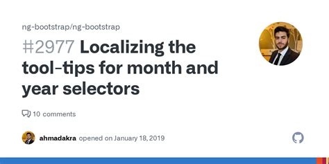 Localizing The Tool Tips For Month And Year Selectors · Issue 2977 · Ng Bootstrapng Bootstrap