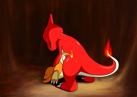 Rule 34 Blush Bodily Fluids Charmander Charmeleon Claws Closed Eyes
