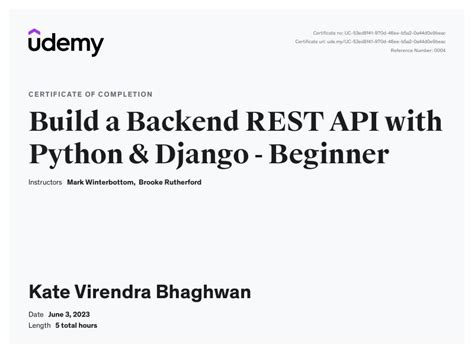 Virendra Kate On Linkedin Python Django Restapi Certification